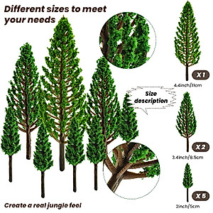 18 Pcs Forest Animals Figurines Woodland Animals Model Trees Kit Miniature Plastic Animals Realistic Wild Forest Animals for Cake Toppers Birthday Party Favor(Forest Animals)