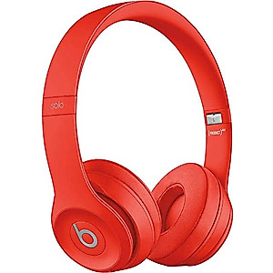 Beats by Dr. Dre - Beats Solo3 Wireless On-Ear Headphones - (Citrus Red) (Renewed)