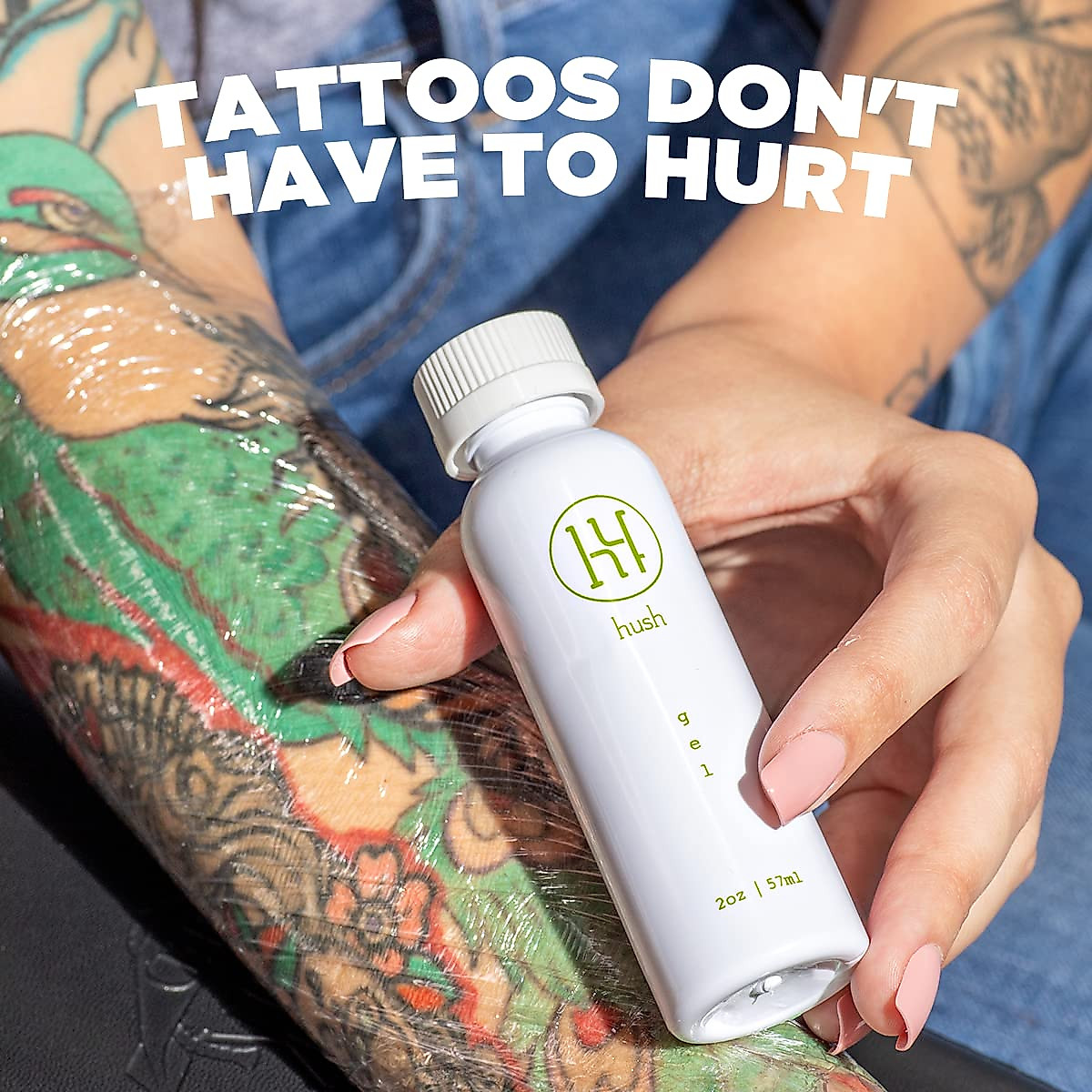 Hush Anesthetic Tattoo numbing Gel More Powerful than Numbing Cream (with child-resistant caps) (2oz 60 Gram)…