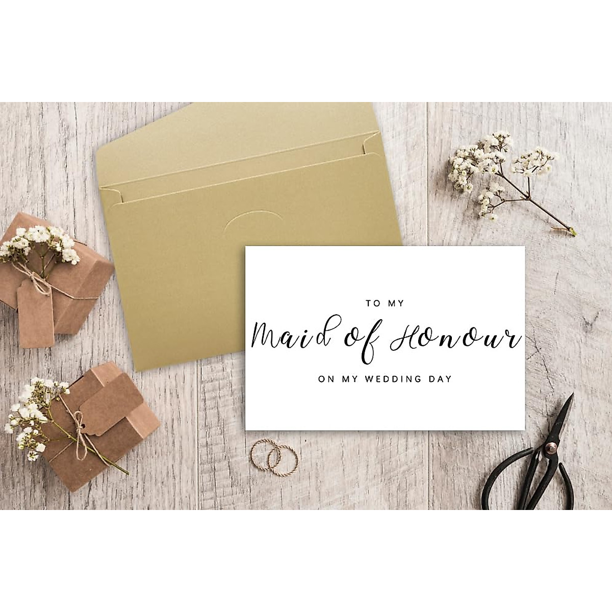 YiKaLus Wedding Day Thank You Card for Maid of Honour, Blank Inside