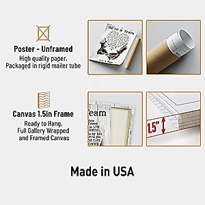 Personalized We're A Team Couple Poster Gift for Him, Her, Husband Wife Christmas Birthday Anniversary Couple Lover Custom Name Poster Canvas Prints Wall Art Home Decor Picture for Bedroom LivingRoom