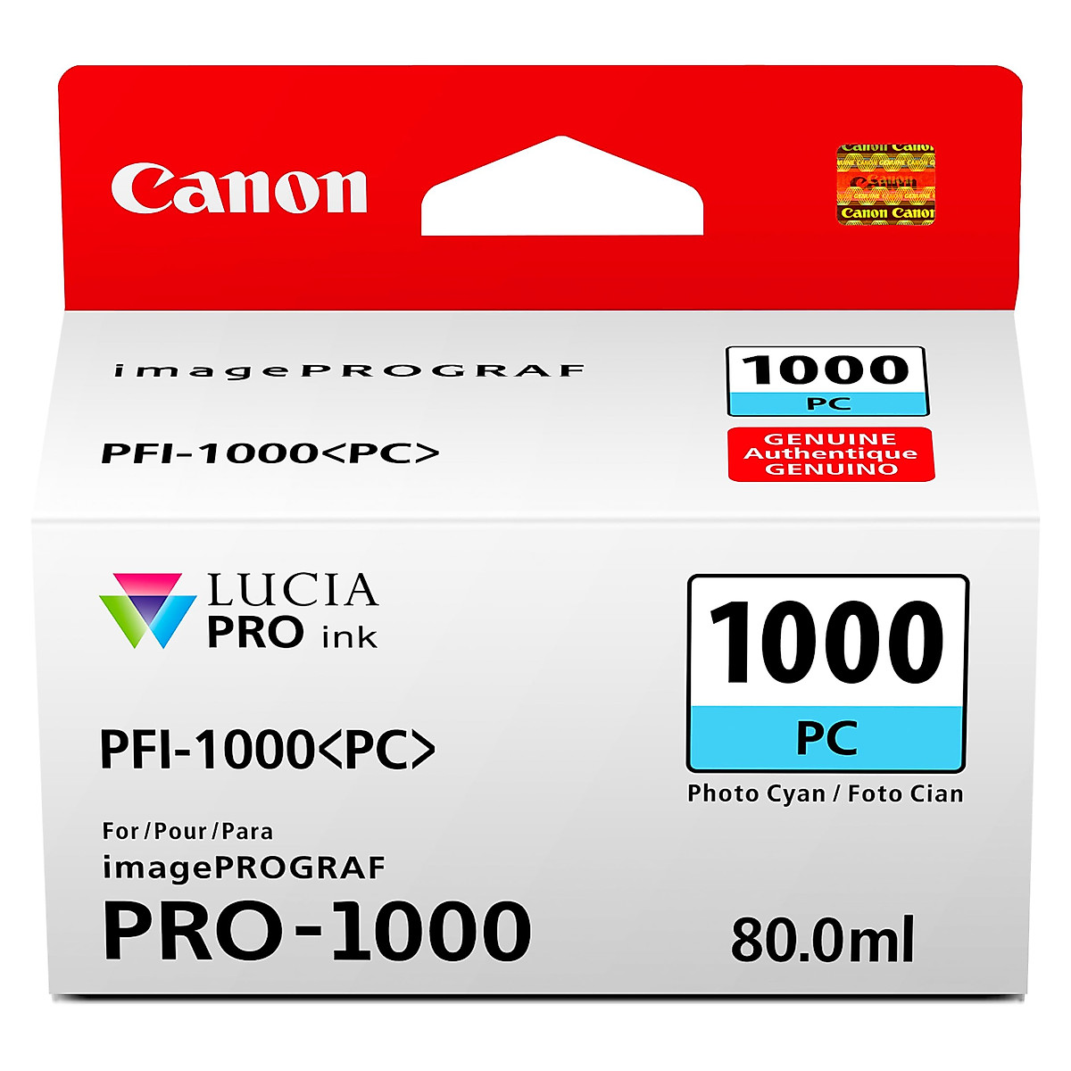 CanonInk Lucia PRO PFI-1000 Photo Cyan Individual Ink Tank