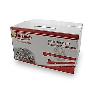 Outlaw T68 Motorcycle Half Helmet for Men & Women DOT Approved - Adult Unisex Skull Cap for Bike, Scooter, Moped (Glossy White (XX-Large))