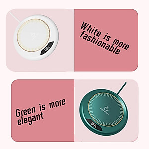 Beverage Warmer for Coffee Tea, Food Warmer, Food Beverage Warmer Warming Trays Fast Heating High Temperature Smart Electric Warmer, Water, Milk, Pizza for Buffets Party Daily Life White