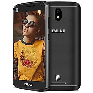 BLU C5L Android Cell Phone 5'' 16GB Memory Factory Unlocked 5.0'' Display -Black