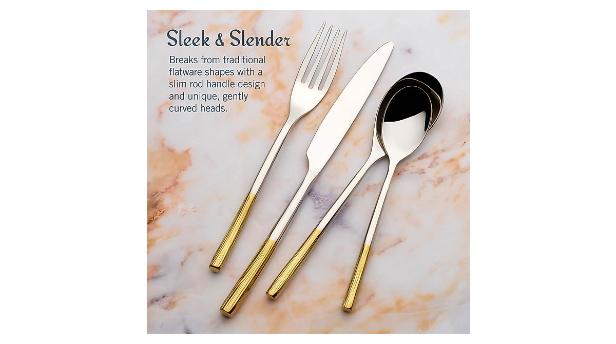 Mikasa Duval Gold Lines 16-Piece Cutlery Set