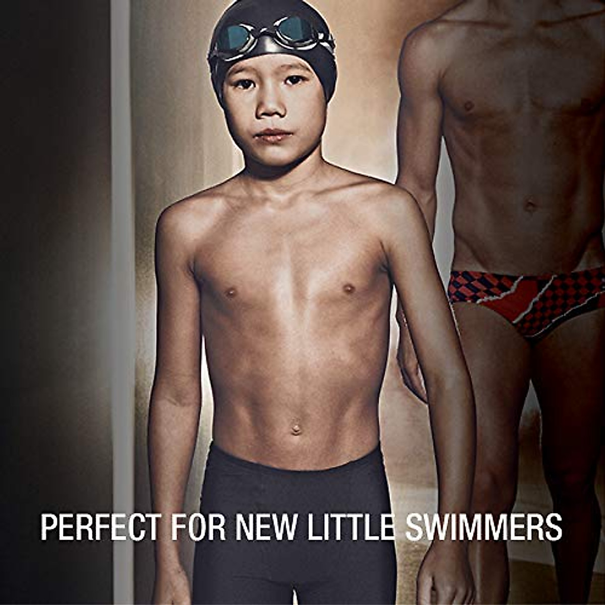 Speedo Boys' Swimsuit Jammer Begin to Swim Solid, Black/Blue, 5 (Little