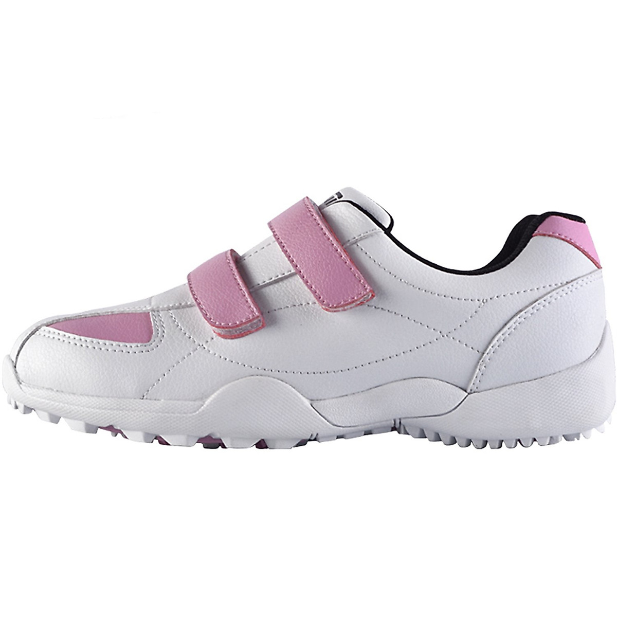 PGM Women's Golf Shoes Waterproof Spikeless with Hook and Loop Straps Pink