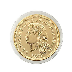 1879 P Stella Flowing Hair Gold Piece $4 American Mint State
