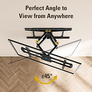 Mounting Dream TV Wall Mounts TV Bracket for Most 42-84 Inch TVs, UL Listed Premium TV Mount Full Motion with Articulating Arms, Max VESA 600x400mm and 100LBS, Fits 16", 18", 24" Studs, MD2296-24K