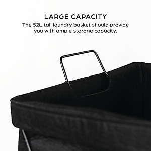 15''L x 10''W x 22'' H X-Frame Collapsible Laundry Basket Household Essentials Metal Frame with Cotton/Polyester Bag Sorter Organizer Foldable Dirty Clothes Hamper Durable Storage Dorm Apartment