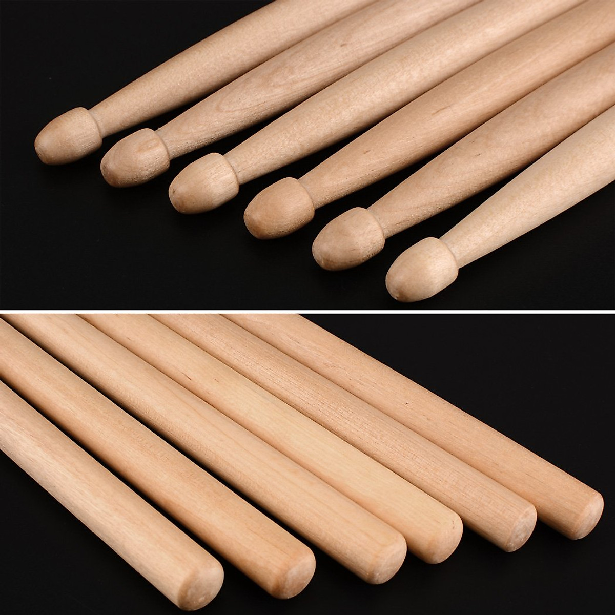 7a Drum sticks Wood Tip 7a drumsticks Maple drum sticks for kids youth (2 Pair Maple 7A Drumstick)