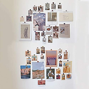 ANIUHL Wall Collage Kit Aesthetic Art Pictures Small Posters Prints for Bedroom Dorm Decor, Include 48pcs Self-adhesive Dots(Set of 40)