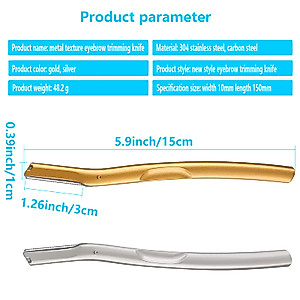 Dermaplaning tool, Stainless steel eyebrow trimmer, Women Facial Razor for Hair Removal, Scraper hair removal knife, Set of 2