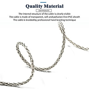GUCraftsman OTG Cable iOS to Type C/USB C Headphone Amplifier Cable 6N Single Crystal Silver for FiiO BTR5 Q1 Q3 Q3s Qudelix 5K xDuoo Link2 XD-05PLUS E1DA 9038G3 9038S 9038D for iPhone iPad iPod Touch