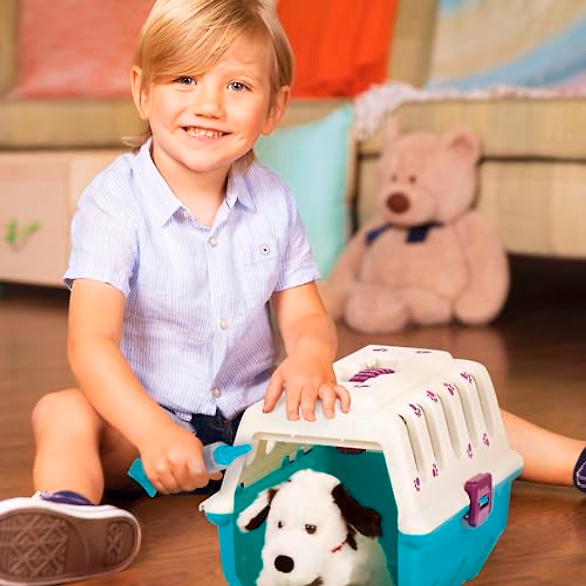 Battat - Veterinarian Toy Set with Plush Dalmatian Puppy & Carrier - Complete 15-Piece Kids Pretend Play Medical Kit with Stethoscope & Tools - Educational ToddlerToys for Ages 2-4 Years