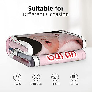 Resbai Personalized Photo Children's Memory Blanket, Custom Blankets with Photos, Customized Blankets with Pictures, Personalized BIFTS for Women Men Baby Child