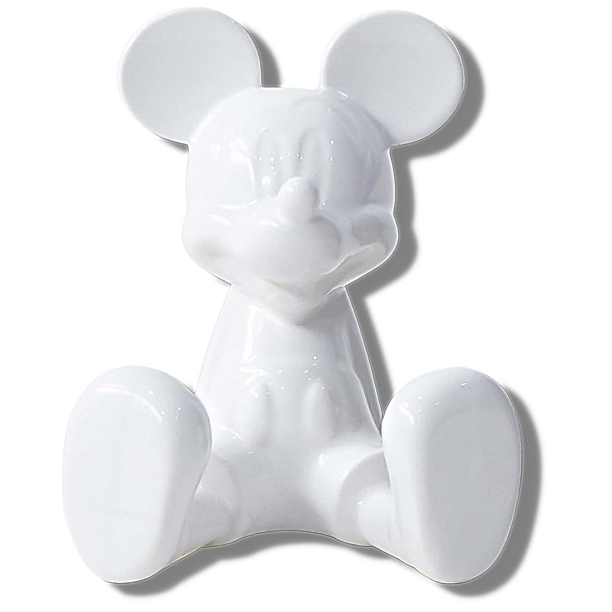 Jerry Leigh Sitting Mickey Mouse Black and White Salt and Pepper Shaker Set, Cute Disney Ceramic Shakers Kitchen Accessories and Decor, Set of 2