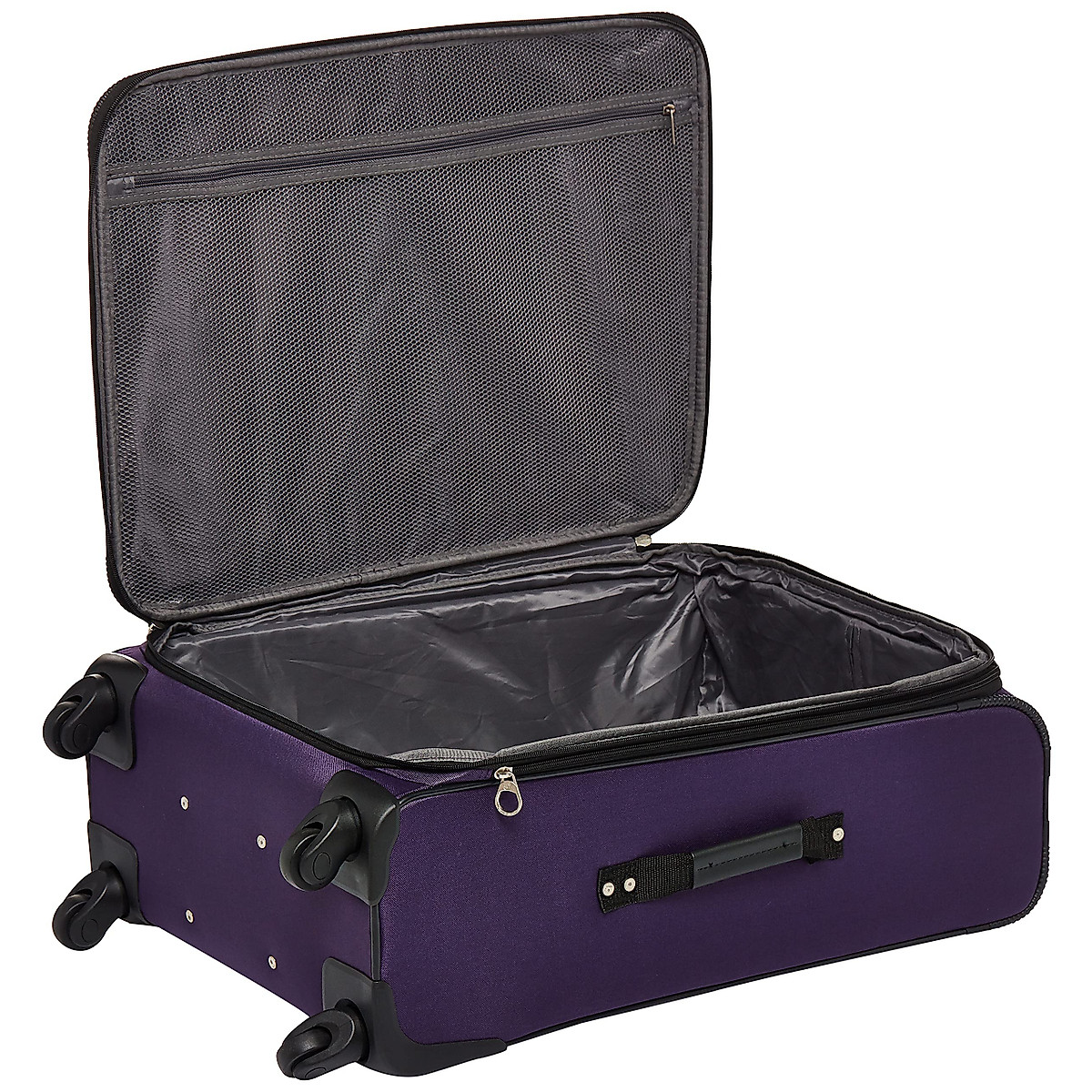 American Tourister Pop Max Softside Luggage with Spinner Wheels, Purple, 3-Piece Set (21/25/29)