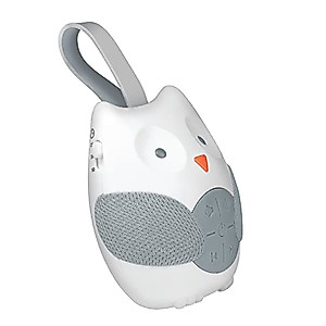 FirstHealth Soothing Sounds Baby Lullaby Sound Machine Speaker with 12 Sounds- Customizable Timer - Fun and Cute Owl Design - Hanging Loop - Stroller, Carrier, Crib, Car Seat