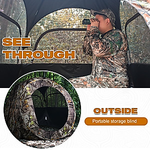 Hunting Blinds and Silent Hunting Clothes for Men Fleece Lining, Safety Strap Compatible
