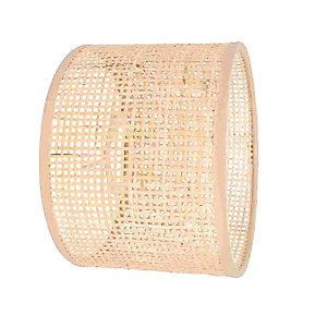 yaoqijie Lamp Shade Rattan Lampshade Light Woven Cover Ceiling Wicker Pendant Chandelier Handtable Rustic Shades Lantern Hanging Floor lasting (Color : Khaki)