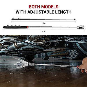 Magnetic Pickup Tools Gifts for Men - 2 PCS Christmas Stocking Stuffers for Men Dad Birthday LED Telescoping Pick Up Tool Set Strong Magnet for Hard to Reach Place Cool Gadgets Women Fathers Husband