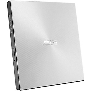 ASUS ZenDrive Silver 13mm External 8X DVD/ Burner Drive +/-RW with M-Disc Support, Compatible with both Mac & Windows and Nero BackItUp for Android devices (USB 2.0 & Type-C cables included)