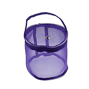 YPBEW Yarn Storage Bag Empty Mesh Bags Portable Knitting Yarn Organizer Basket Crochet Thread Bags Sewing Accessory Crochet Thread Bag, Pink