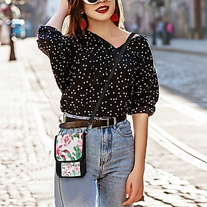 ALAZA Women Small Crossbody Bag Cactus Succulents Rose Flower for Cellphone Purse Wallet with Card Slots Removable Strap(226rh4g)