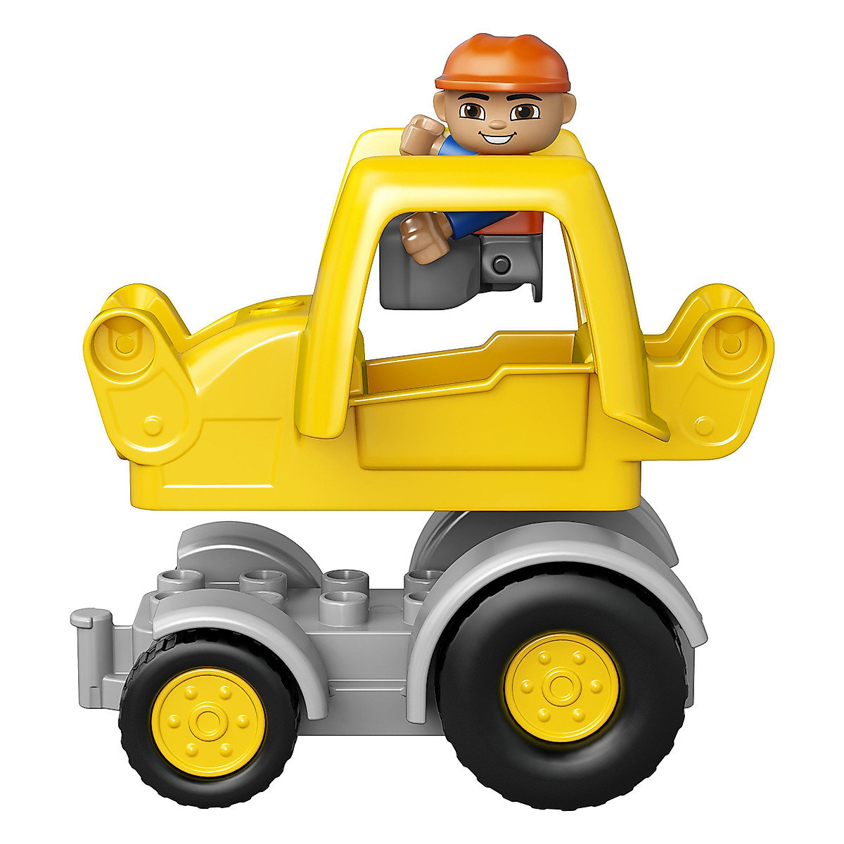 LEGO DUPLO Town Backhoe Loader 10811, Preschool, Pre-Kindergarten Large Building Block Toys for Toddlers