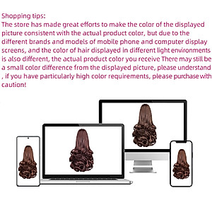 Brown Ponytail Extension,Claw Clip Ponytails 12in Curly 3.8 OZ Fake Hair Extensions Hair pieces SYXLCYGG Wig Girl Synthetic Fluffy¬ Tangled