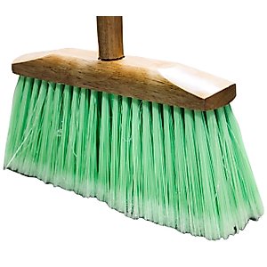 BLYSK Indoor/Outdoor Heavy Duty Wooden Broom Brush, Sweeper, Head Replacement Soft bristles, Great use for Home, Kitchen, Room, Office, Patio, Deck Floor (Broom Head)