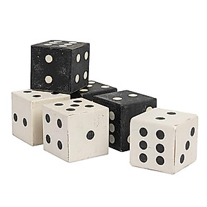 Decorative Mango Wood Dice (Set of 6 Pieces)