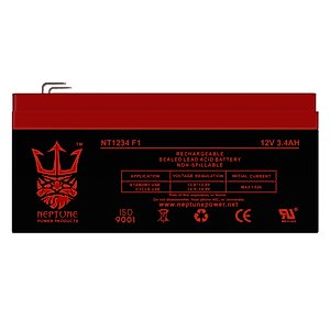 Neptune Brand 12v 3.4ah Replacement Battery for APC Back-UPS ES 350, BE350C, BE350R 12V 3.2Ah UPS