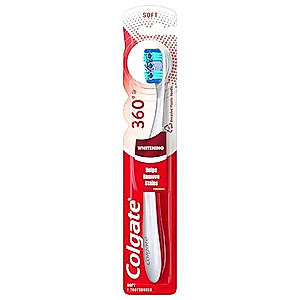 Colgate 360 Optic White Whitening Toothbrush, Soft