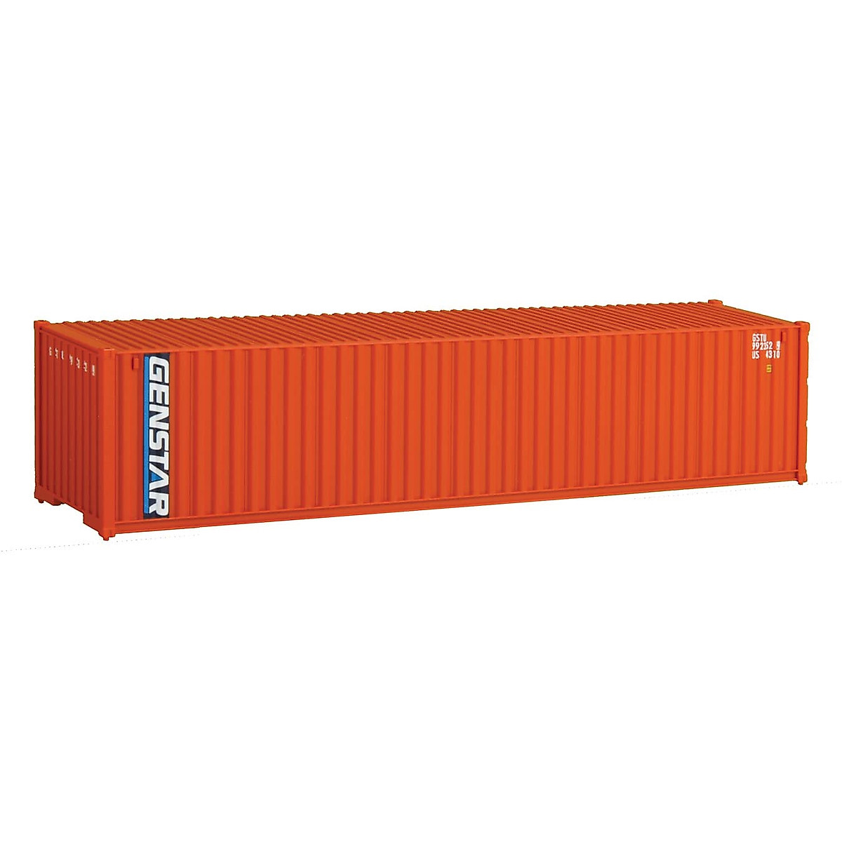 Walthers SceneMaster HO Scale Model of Genstar (Orange, Blue, White) 40' Corrugated Container,949-8152