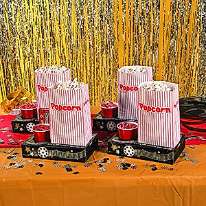 Movie Night Snack Trays Hold Popcorn, Box of Candy and Drink for Movie Night Supplies - 24 Trays