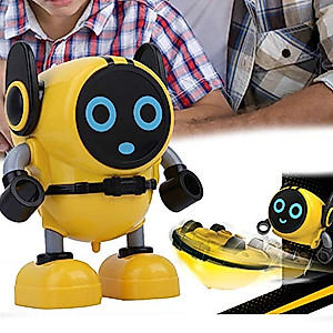 Mini Robot Gyro, Robot Gyro Robot Intelligence Toy for Children for Playing for Birthday Children Gift(Yellow)