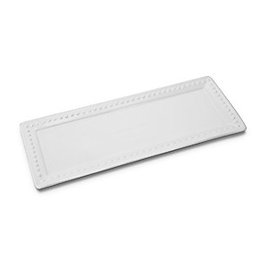 KOVOT Ceramic Rectangular Platter Set | 3 Piece Porcelain Platter Set Includes (1) Large, (1) Medium, (1) Small