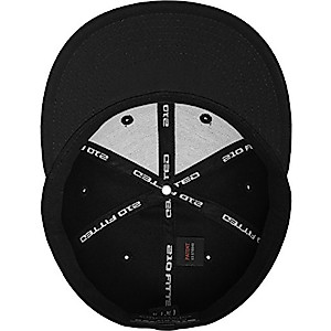 Flexfit Men's Premium 210 Fitted Cap, Black, Large/X-Large