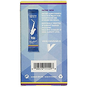 Vandoren SR813 Alto Saxophone V21 Reeds Strength 3; Box of 10