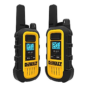DEWALT DXFRS800 2 Watt Heavy Duty Walkie Talkies - Two-Way Radio with VOX (2 Pack) & DXFRS300 1 Watt Heavy Duty Walkie Talkies - Long Range & Rechargeable Two-Way Radio with VOX (2 Pack)
