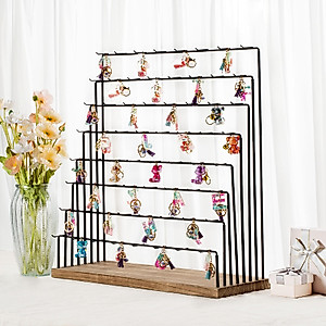 Earring Display Stands for Selling, Earring Rack Display Holder Stand, Jewelry Display for Selling Earring Cards, Bracelets, Hair Accessories, Rings, Necklaces 39" W x 23" D x 19" H (64 Hooks)
