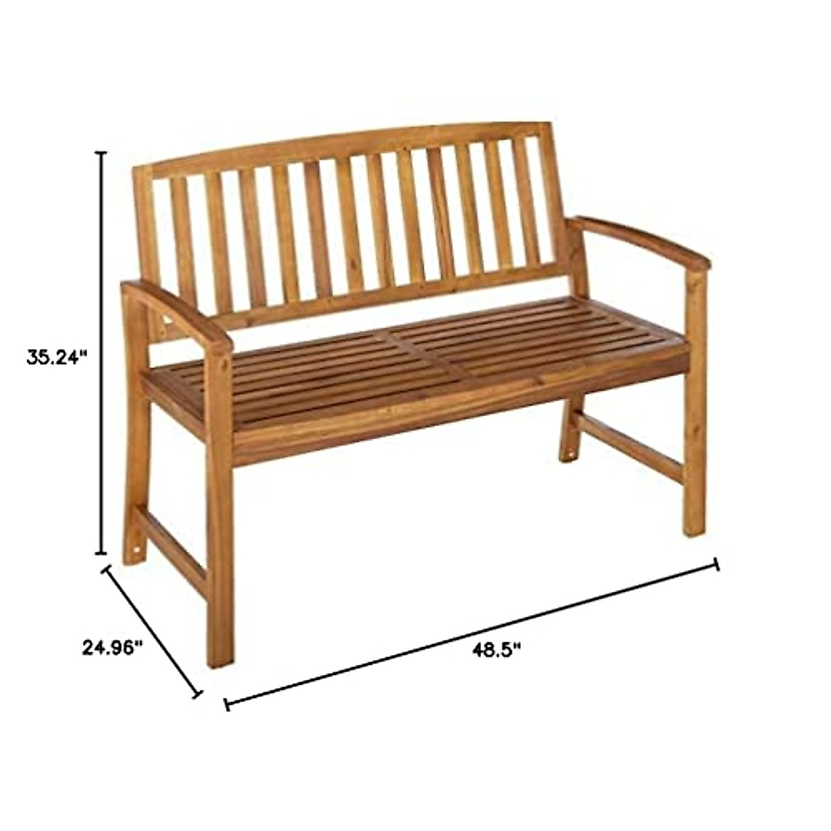 Christopher Knight Home Loja Acacia Bench, Teak Finish