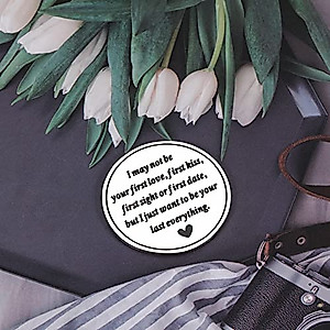 I May Not Be Your First Love Gifts for Men Women Pocket Hug Token Valentines Gifts for Him Her Husband Boyfriend Anniversary Birthday Miss You Gifts for Bride Fiance Engagement Wedding Deployment