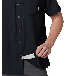 Columbia Men's Standard Slack Tide Camp Shirt, Black, Small