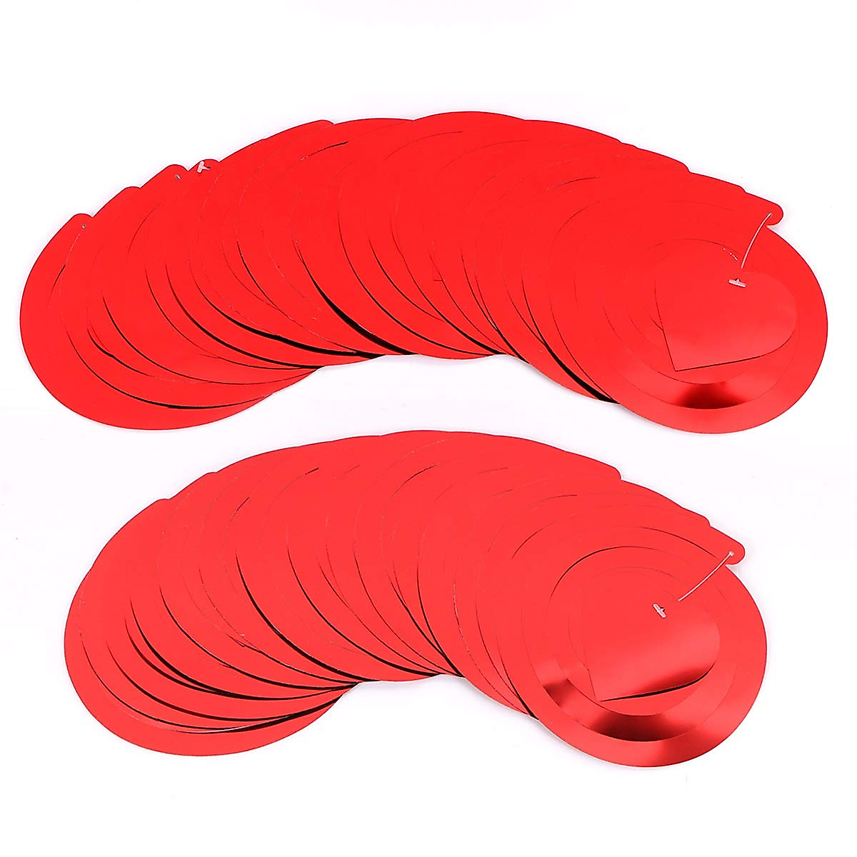 JOLLYSTYLE 36PCS Heart Decorations Hanging Swirls - Valentines Day Party Supplies Favors Ceiling Decor