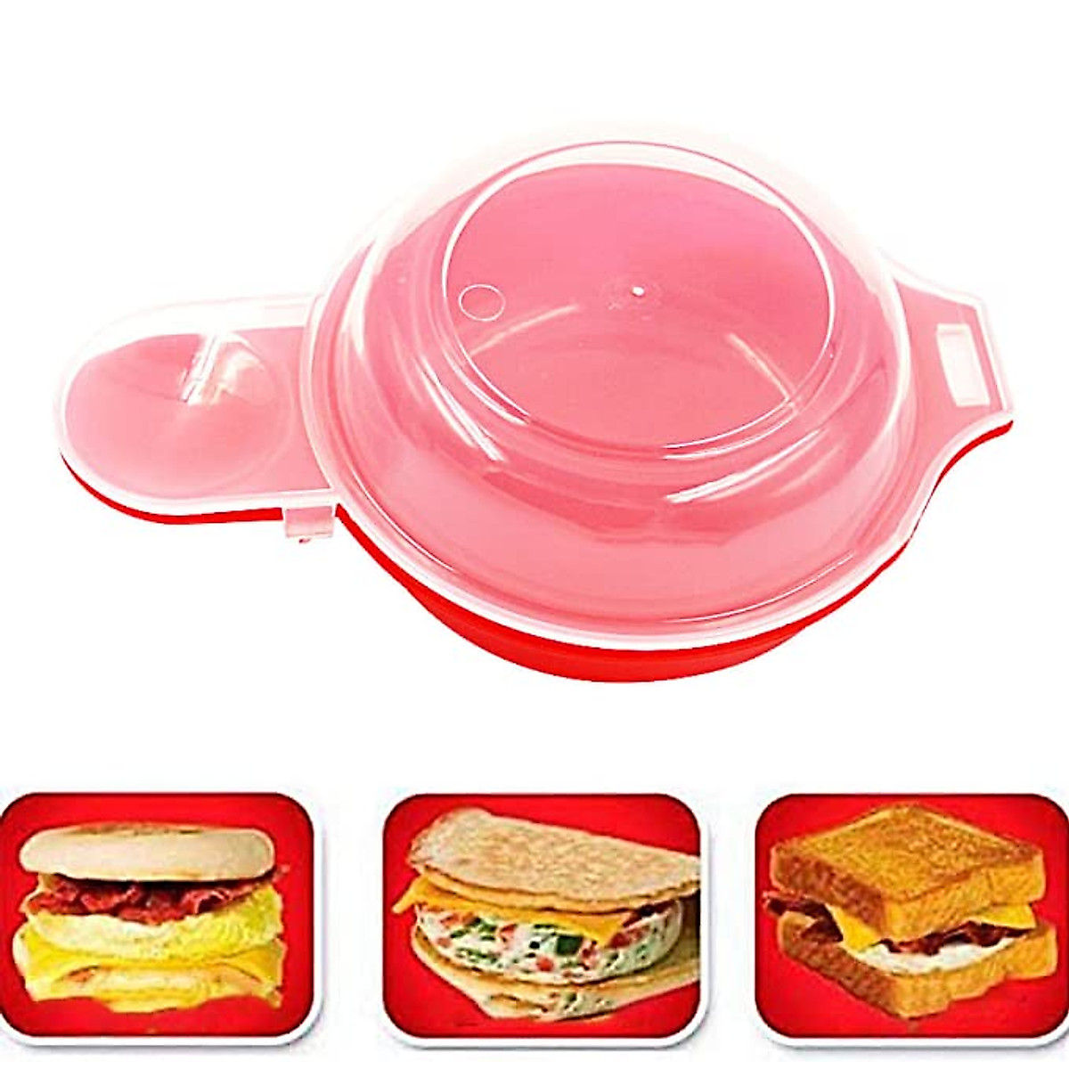 Liusm Microwave Egg Muffin Breakfast Sandwich Cooker For Make Egg in 1 Minute
