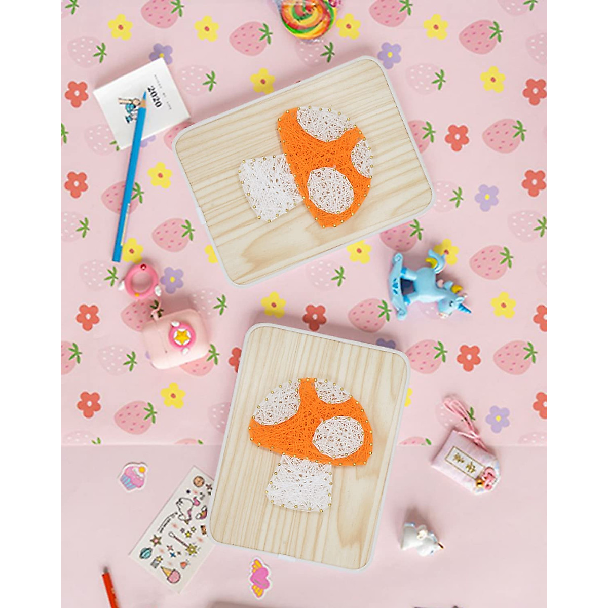 BAZIMA DIY String Art Kit for Beginner, DIY Mushroom Craft Kit,Unique Gift,Craft Kit for Holidays